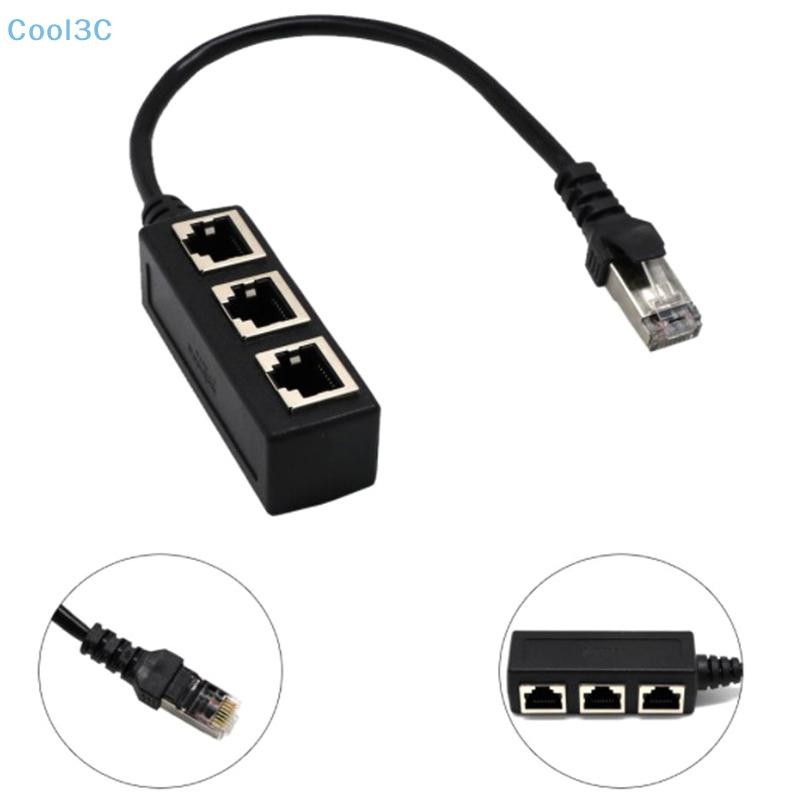 Cool3C Ethernet Cable Splitter Network Adapter Ethernet Splitter 1 To 3 ...