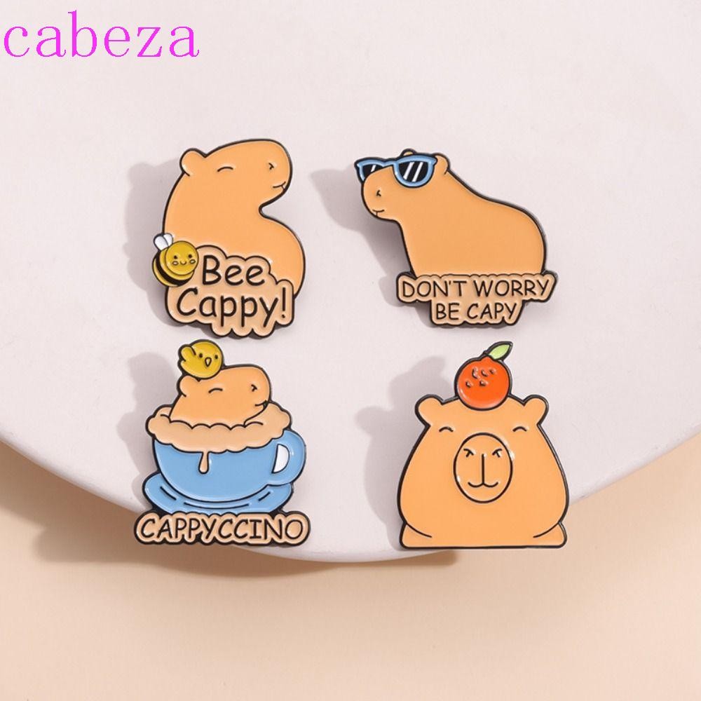 CABEZA Capybara Brooch, Emoticon Pack Metal Cartoon Pin Brooch, Kid ...