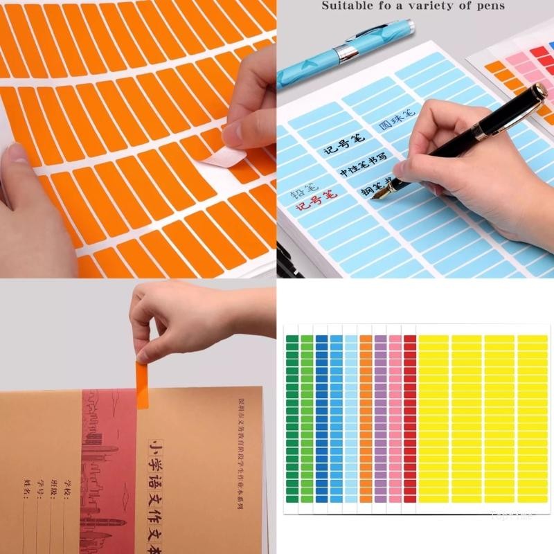 Top Rectangular Coloured Stickers Labels Rainbow Sticky Label 10 ...