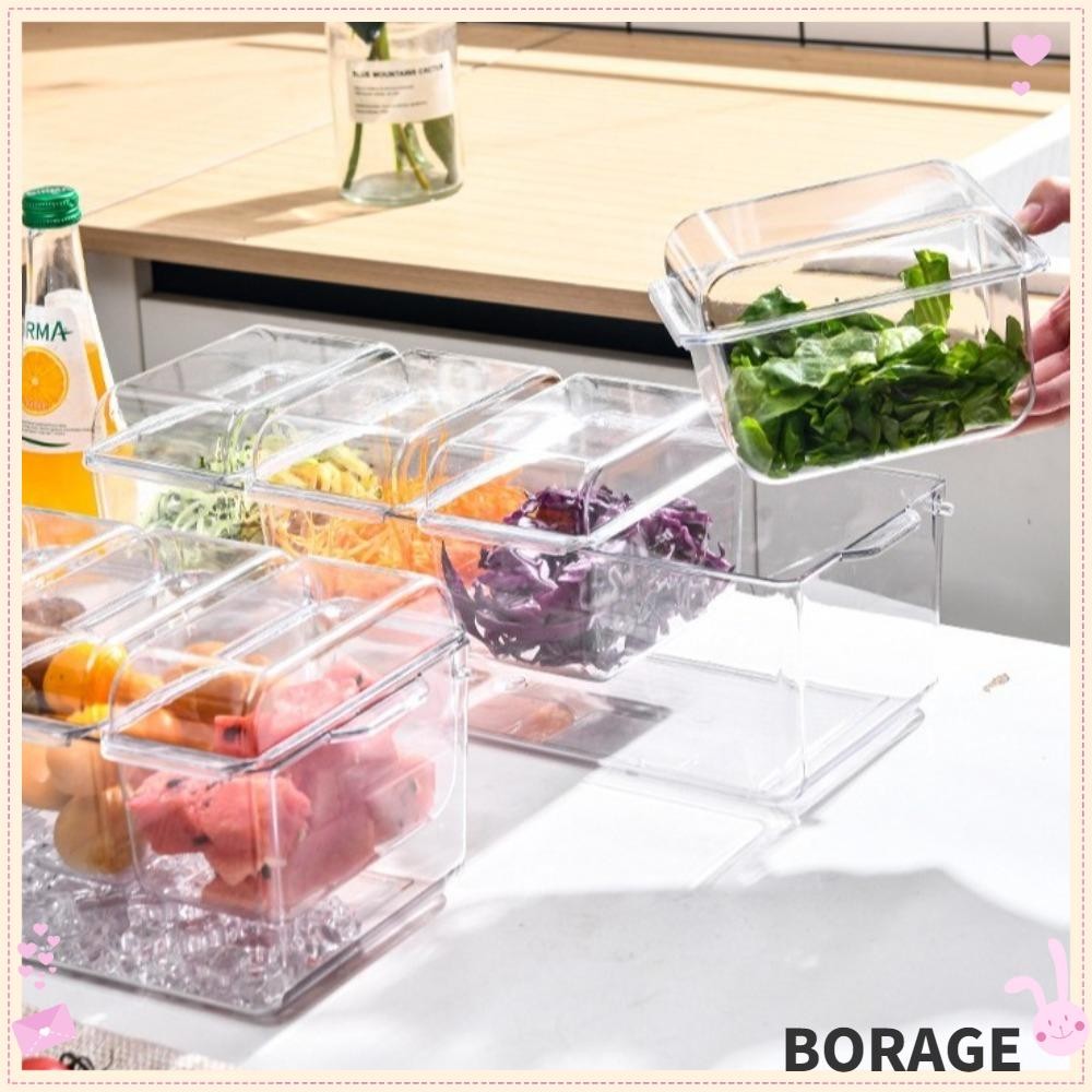 BORAG Fresh Iced Box, Transparent Detachable Refrigerator Storage Box ...