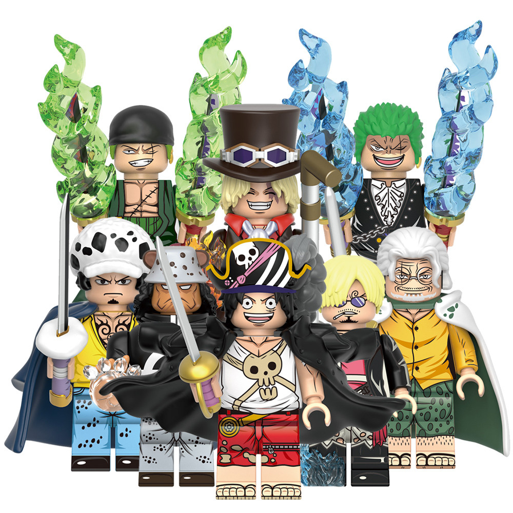 X0357 Anime Block Toys Luffy Zoro Kuma Water Law Silvers Rayleigh Sanji ...