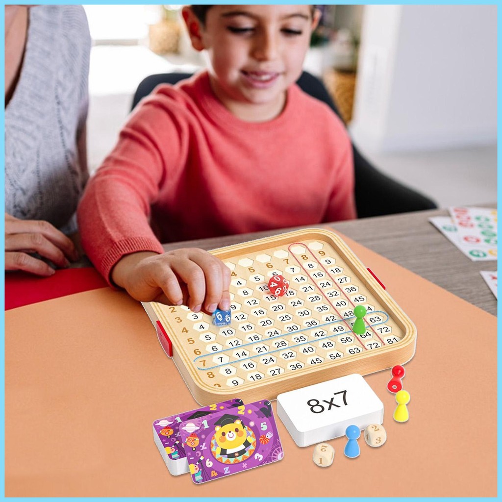 Multiplication Table Board Game Educational Math Table Board 2 In 1 ...