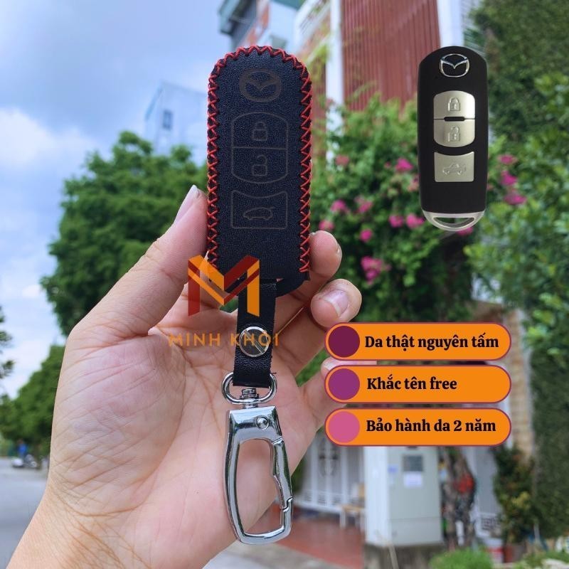 Leather car key case for Mazda 2, Mazda 3, Mazda 6, CX5, CX8, CX9 ...