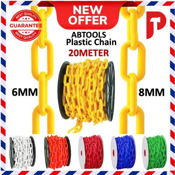 PVC Safety Plastic Chain (6mm)(8mm) 🔥 Ready Stocks 🔥 20meter ABTOOLS ...