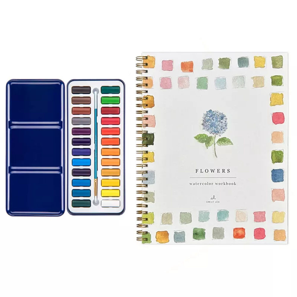 Life Color Palette Series Watercolor Practice Book Coloring Book DIY ...