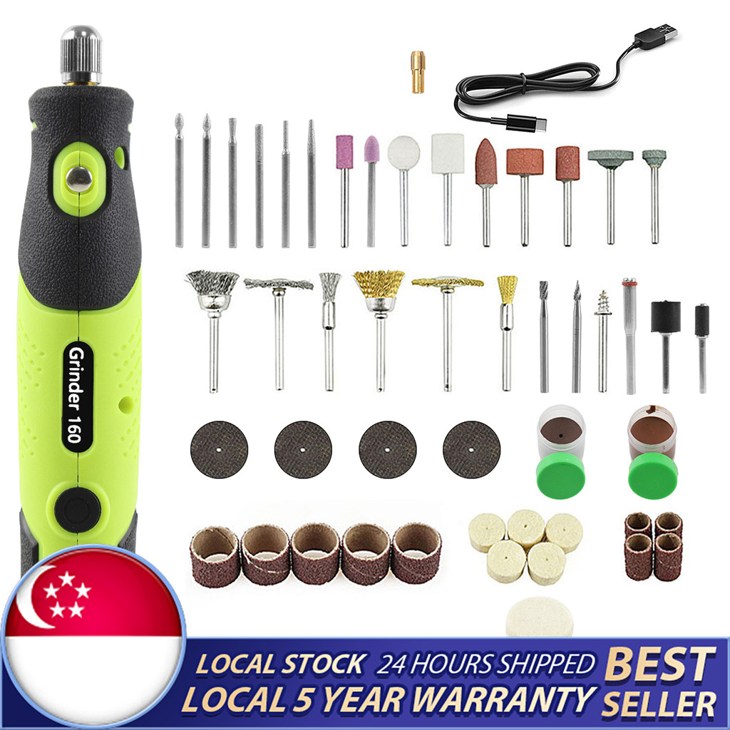 Serplex® 5-Speed Cordless Engraving Pen Kit, 100 Bits, USB Charge, LED ...