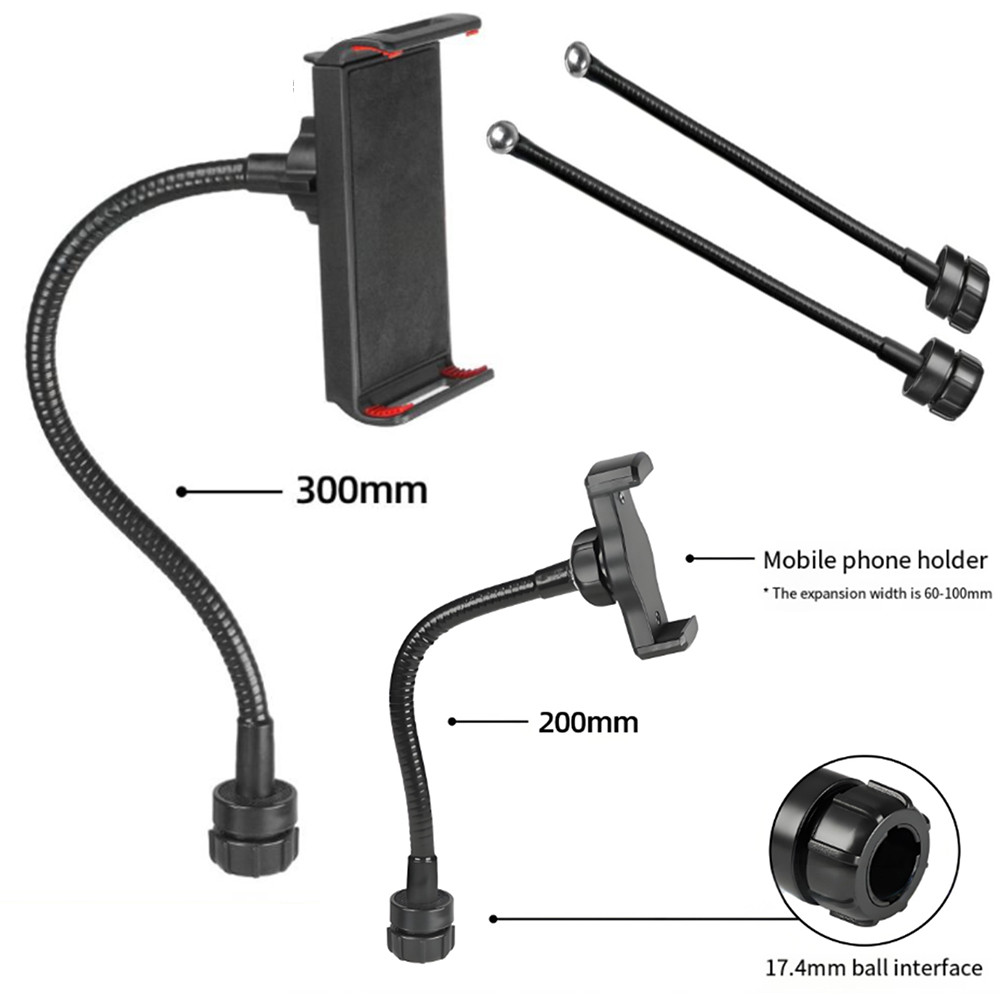 Cell phone tablet stand ball head extension metal hose desktop ...