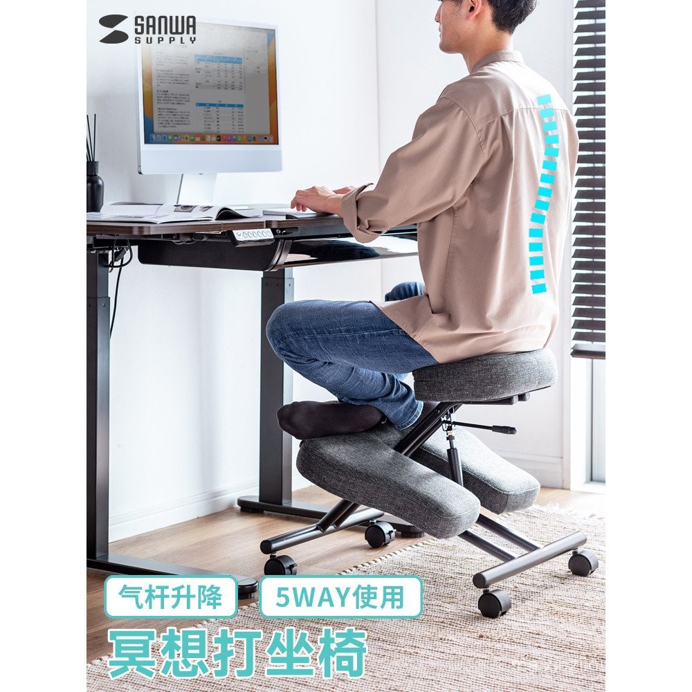 Japan SANWA Posture Correction Kneeling Chair Adult Computer Chair ...