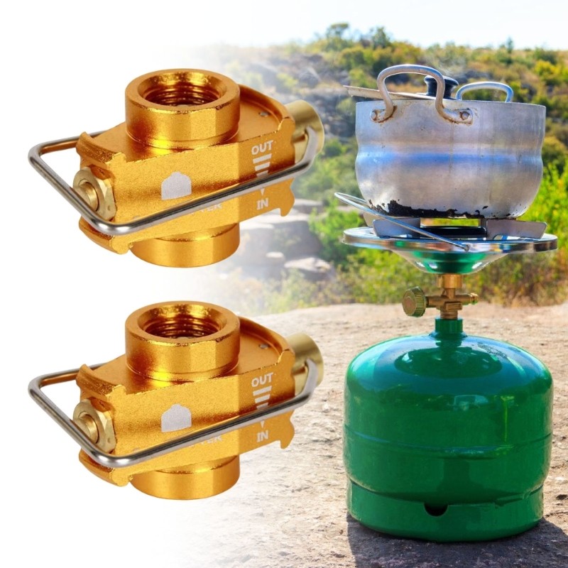 PCF* Camping Gas Adapter Valves Gas Convertor Shifter Camping Outdoor ...