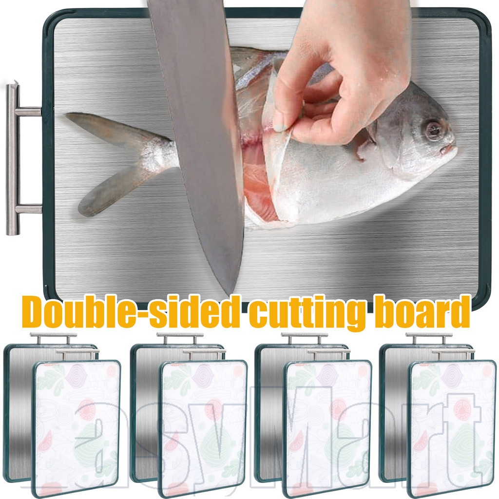 Thickened Chopping Block - Stainless Steel & PP Dual Surface, Anti-Slip ...