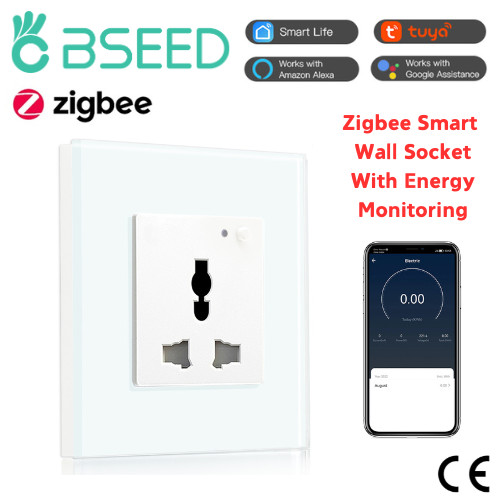 BSEED Zigbee Smart Universal Wall Socket with Managing Energy Socket 1 ...