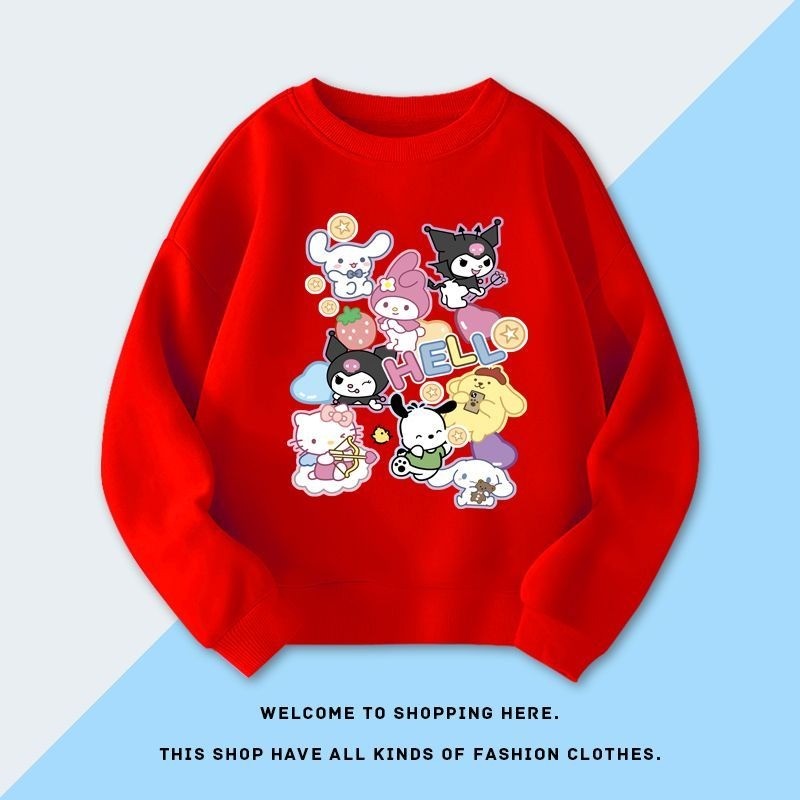 Cute Cartoon Characters Sweatshirt Long Sleeve for Kids Kuromi My ...