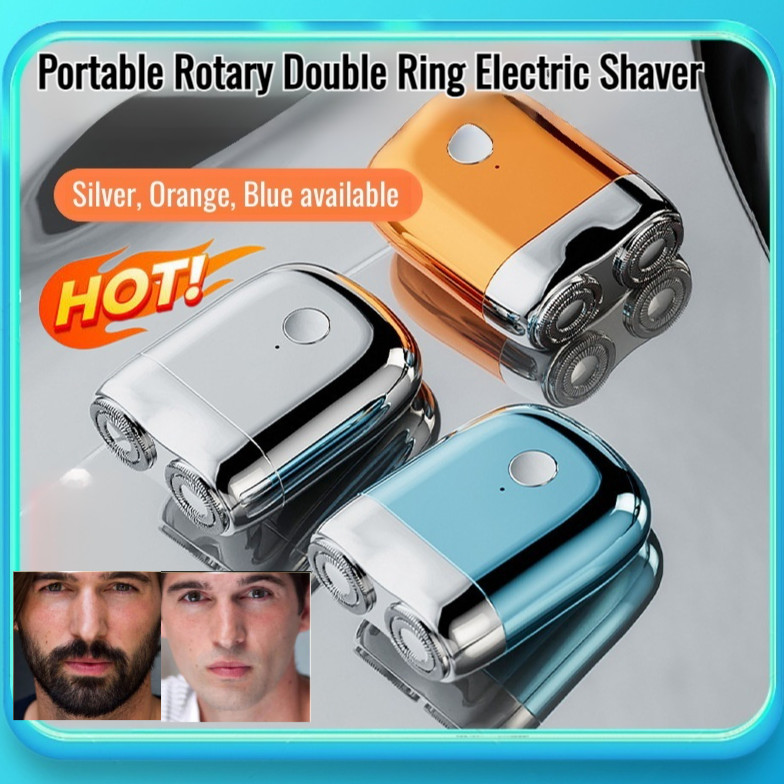 Best For Him【Super Smooth】Rotary Dual-Ring Electric Shaver Razor ...