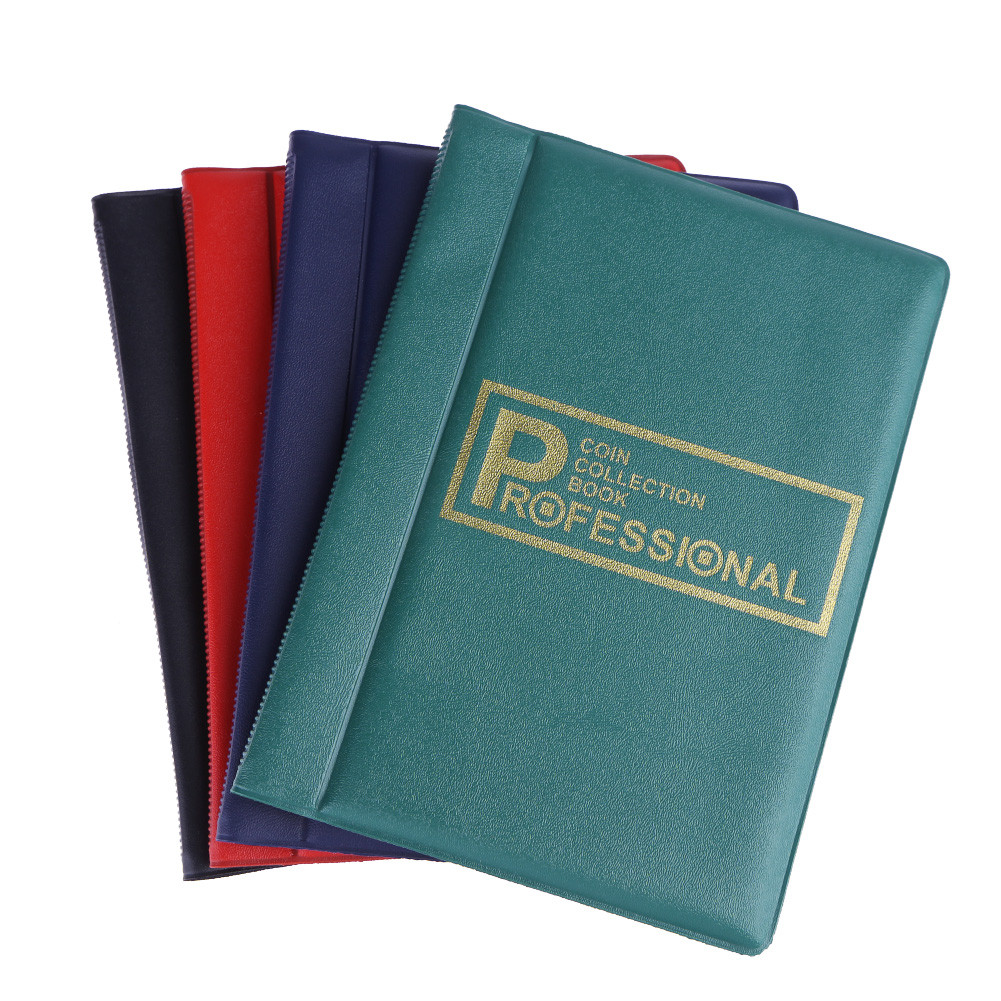 120 Pockets Mini PVC Coins Album Collection Book Penny Commemorative ...
