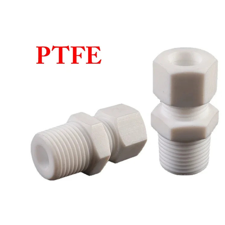 PTFE Compression Fitting Coupler M6–M10, 1/8''–1'' BSPT/NPT Male x 3–25 ...