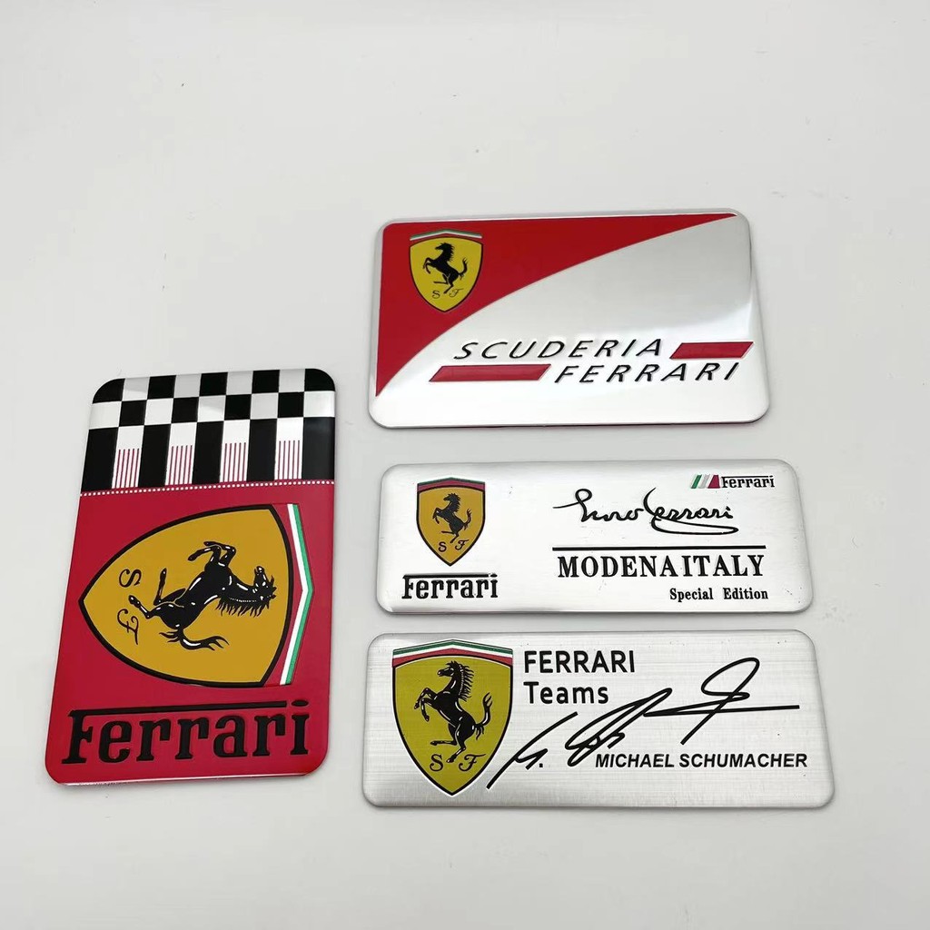 Suitable for FERRARI Car Label Metal Sticker FERRARI Team Thin Aluminum ...