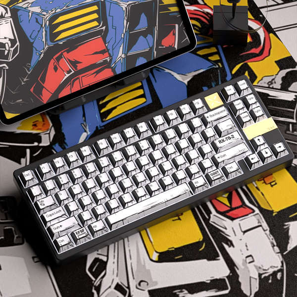 keycaps keycaps custom Comic Keycap Black White Gundam Style PBT ...