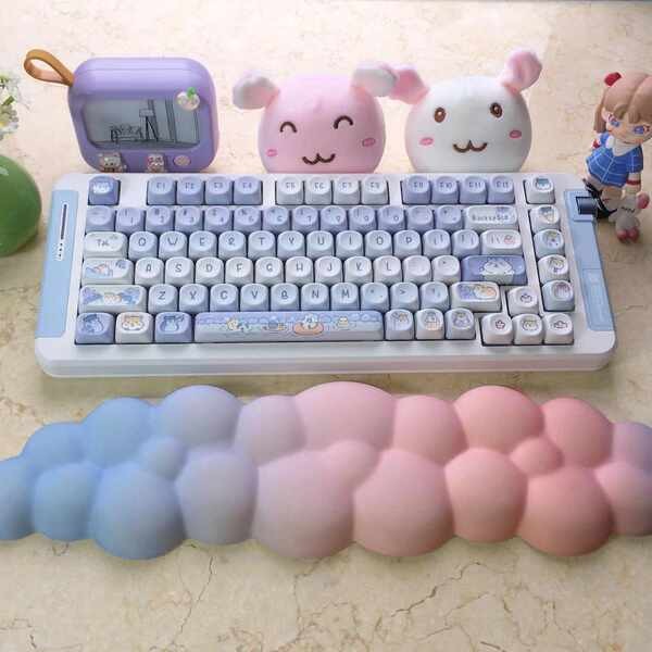 keycaps Potato Treasure mechanical keyboard keycaps light blue MOA high ...