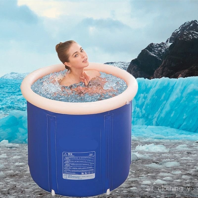 Ice Bath Bucket Folding Adult Large Bath Barrel Household Bathtub ...