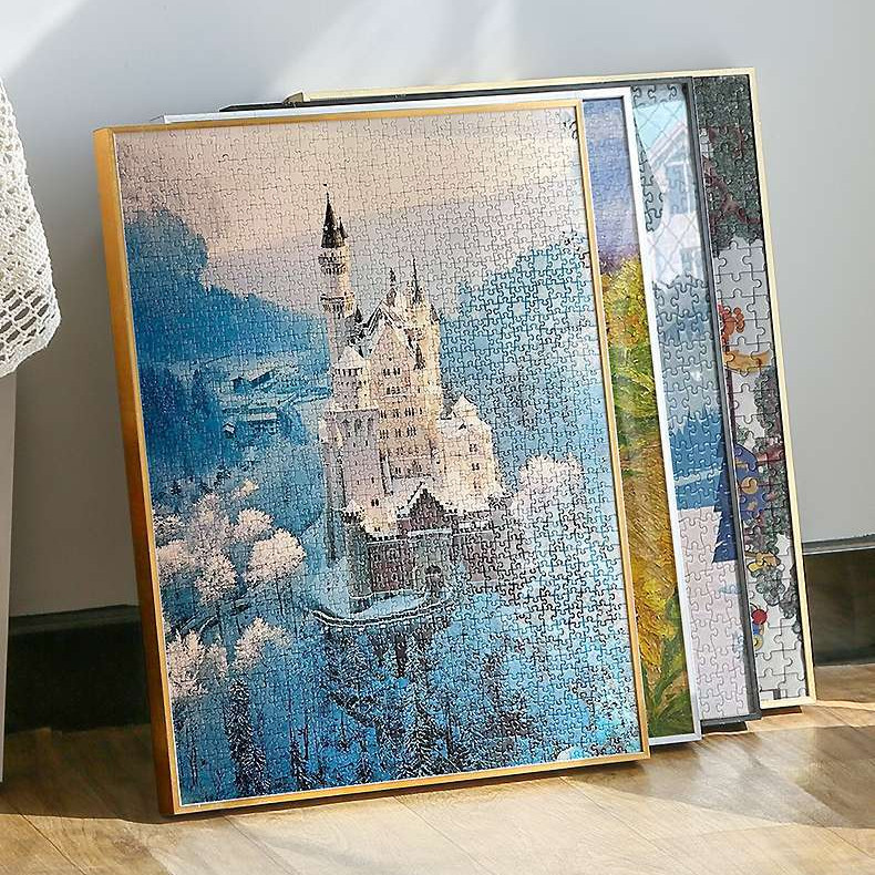 Aluminium jigsaw puzzle frame 1000 pieces photo frame wall mounted 500 ...