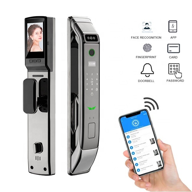 Security Digital 3D Face Recognition Fingerprint Access Door Lock Smart ...