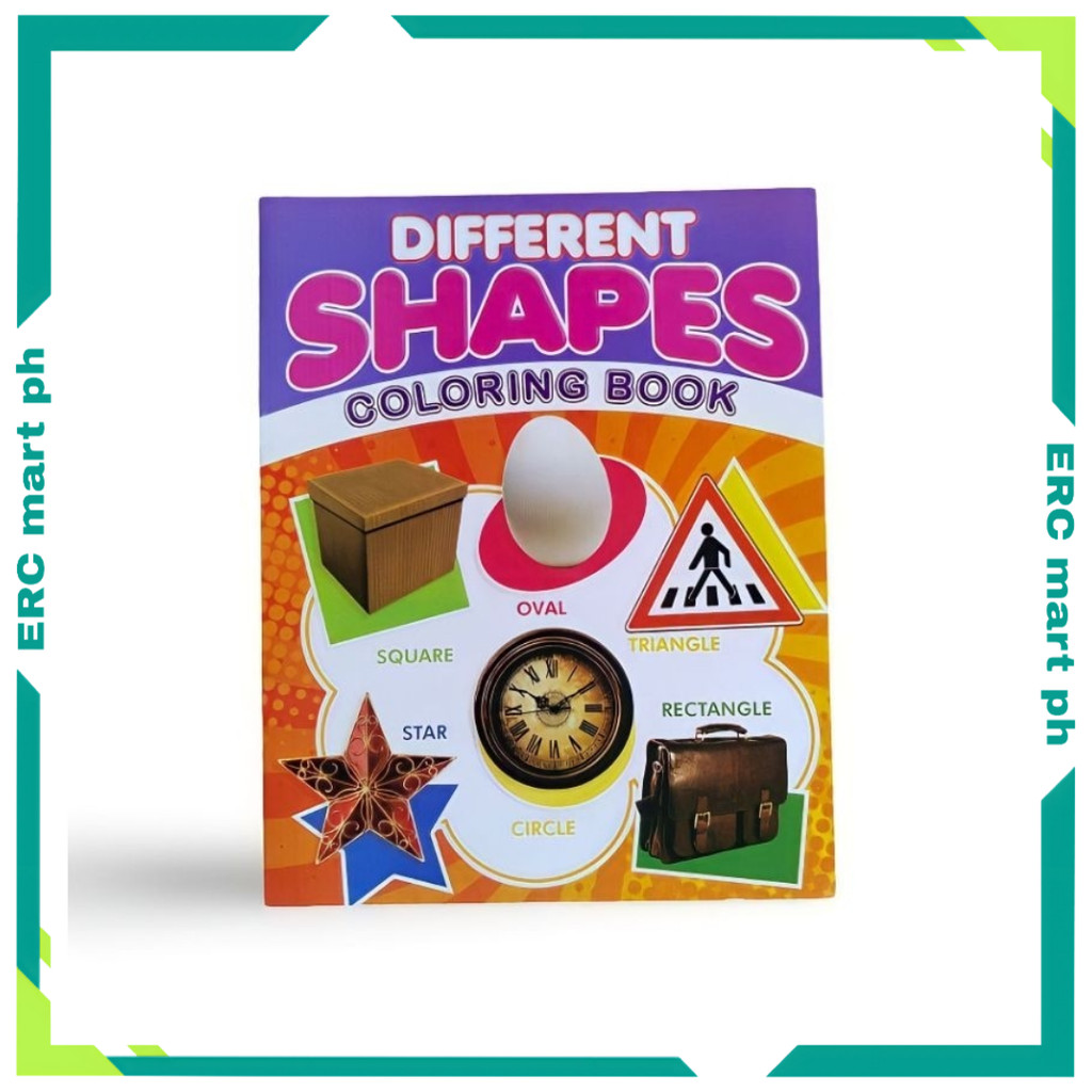 ERC Learning Different Shapes Coloring Book 12Pages, Kids School Paper ...