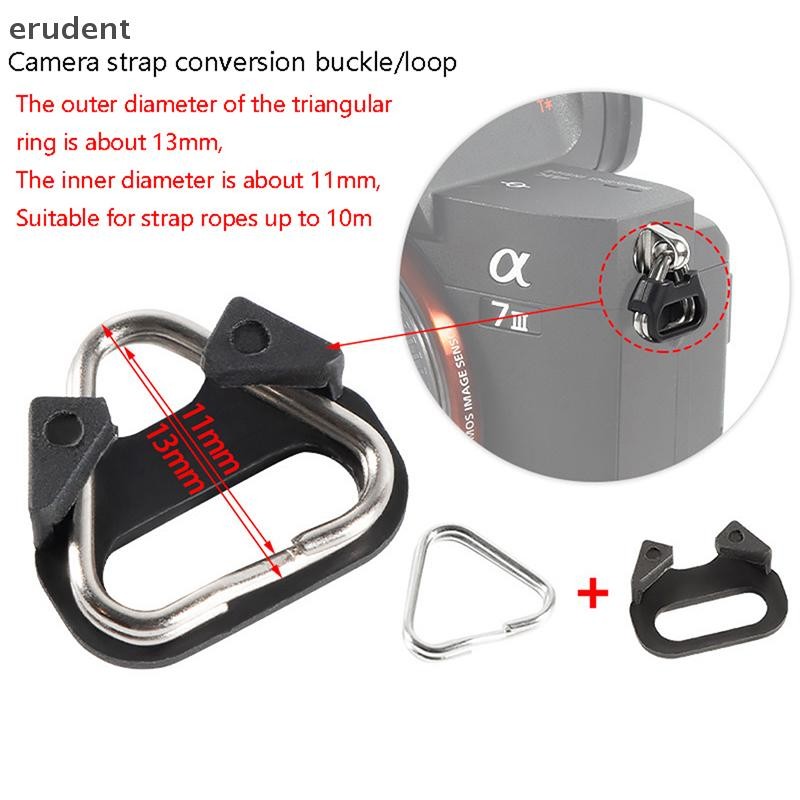 erudent 1Pair Camera Lug Ring Camera Strap Triangle Split Ring Hook For ...
