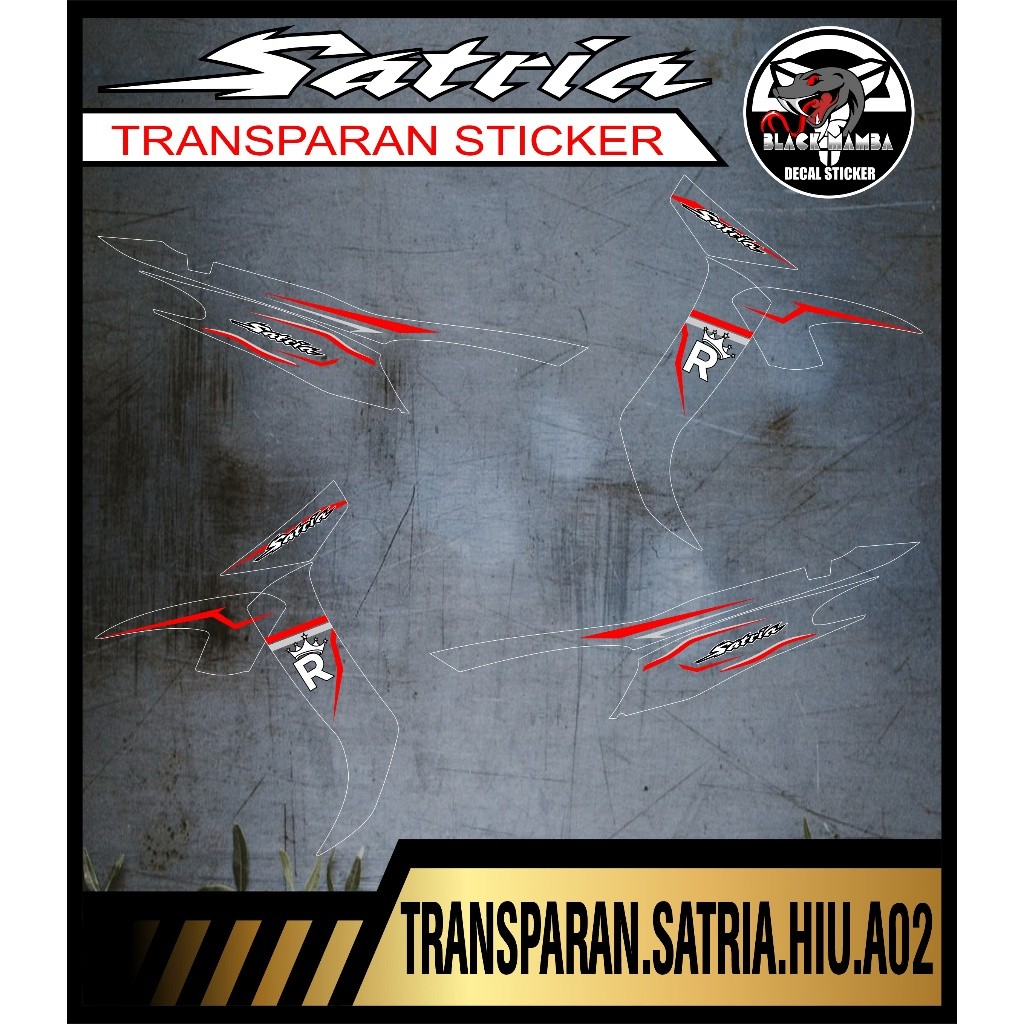 TRANSPARENT STRIPING SATRIA HIU STICKER LIS LIST TRANSPARENT STICKER ...