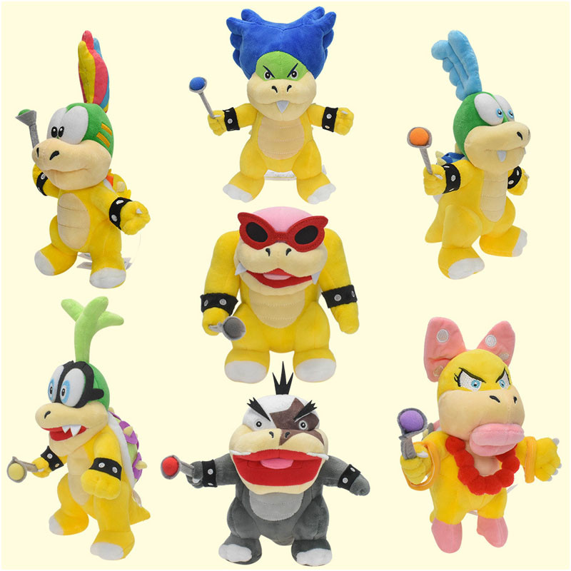 7 Styles Anime Plush Koops Yoshi Kid Light-Blue Shy Guy Goombella Luigi ...