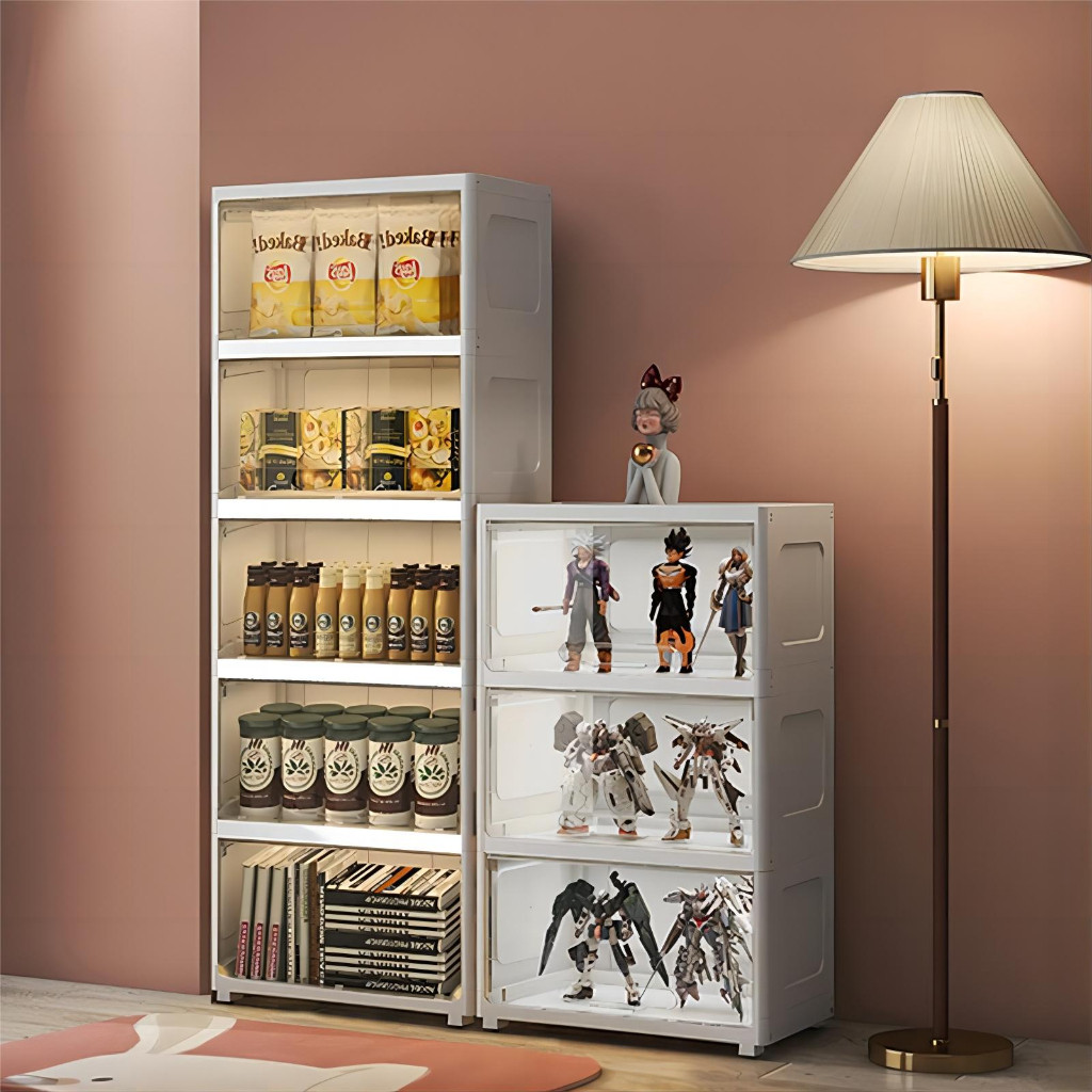 Yuumi New Large Space Transparency Almari Baju Plastik Cabinet Storage ...