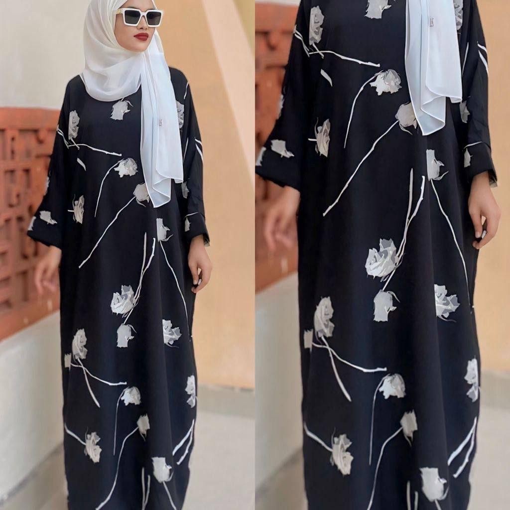 KAFTAN ROSSES BERCORAK VIRAL FREESIZE FF | Shopee Singapore