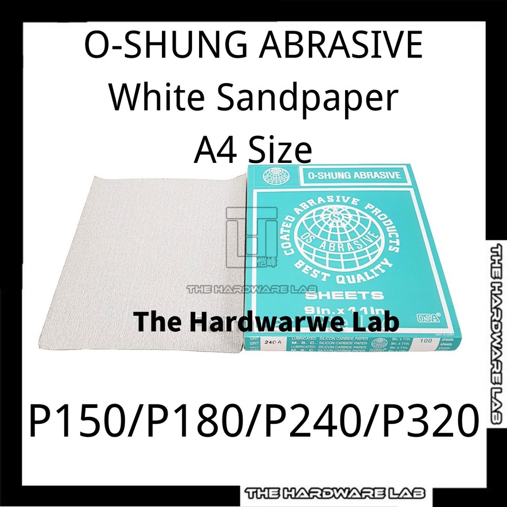 {The Hardware Lab}OSA White Sandpaper (A4 Size) | Shopee Singapore