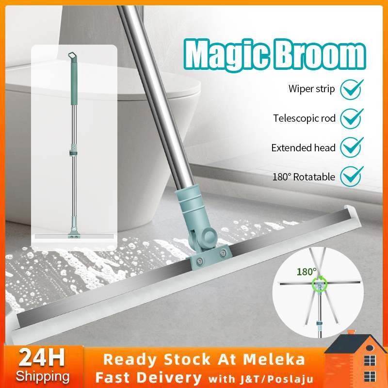 💗Magic Broom 180°Degree Rotatable Silicone Floor Scraper Dual-Use Home ...