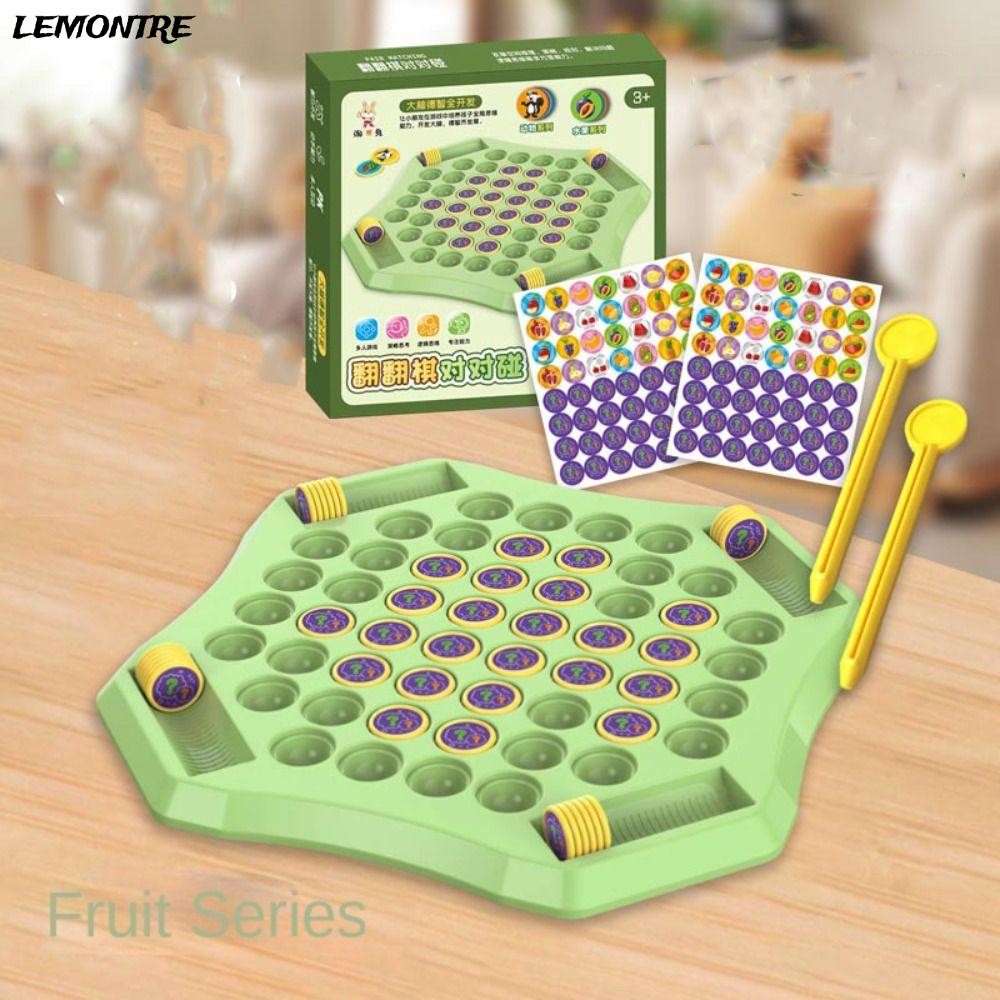 LEMONTRE Flip Chess Memory Game, with 60 Patterned Cards Fruit Flip ...
