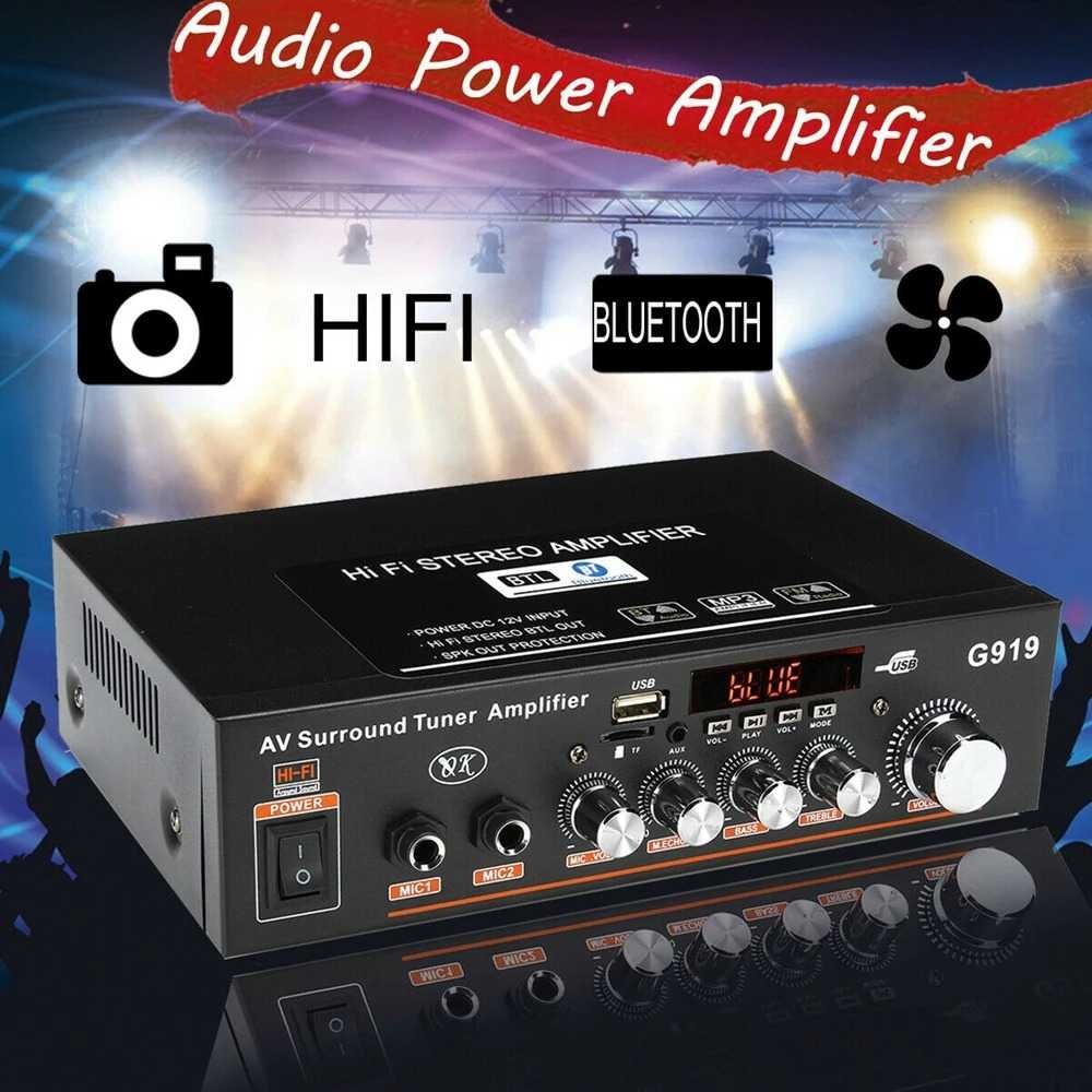 Automarket Audio Amplifier Bluetooth HiFi Surround USB MP3 FM 360W ...