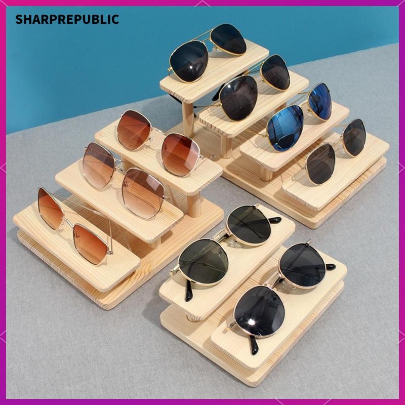 [Sharprepublic] Wooden Retail Table Display Stand Collective Figurine ...