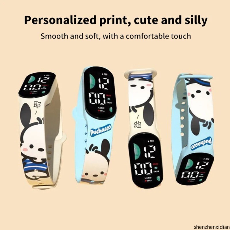 Pochacco kids Watch Sanrio Accessories Kuromi Watch Led Electronic ...