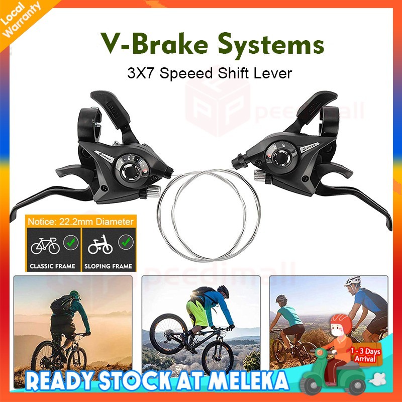 Bicycle Derailleur Shift Lever 3 * 7 Speed MTB Mountain Bike Shifter ...