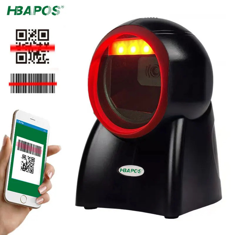 Wired USB Omnidirectional Desktop Barcode Scanner, PDF417 UPC Co 1D OJ ...