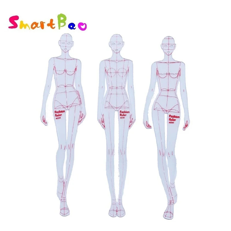 Fashion Illustration Ruler Template Used to Draw Fashion Models ...