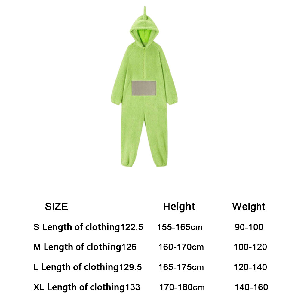 Adults Teletubbies Costume Disi Onesis Lala Cosplay Jumpsuit Pajama ...