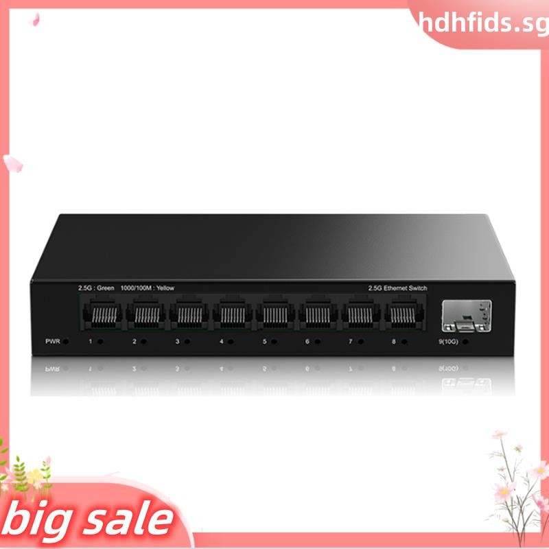 2.5Gb 8 Port Network Switch 2.5Gbps Unmanaged Ethernet Switch with 10Gb ...