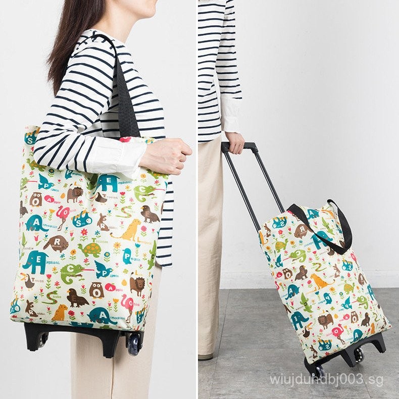 stock-Portable Shopping Cart Luggage Trolley Universal Folding Trolley ...