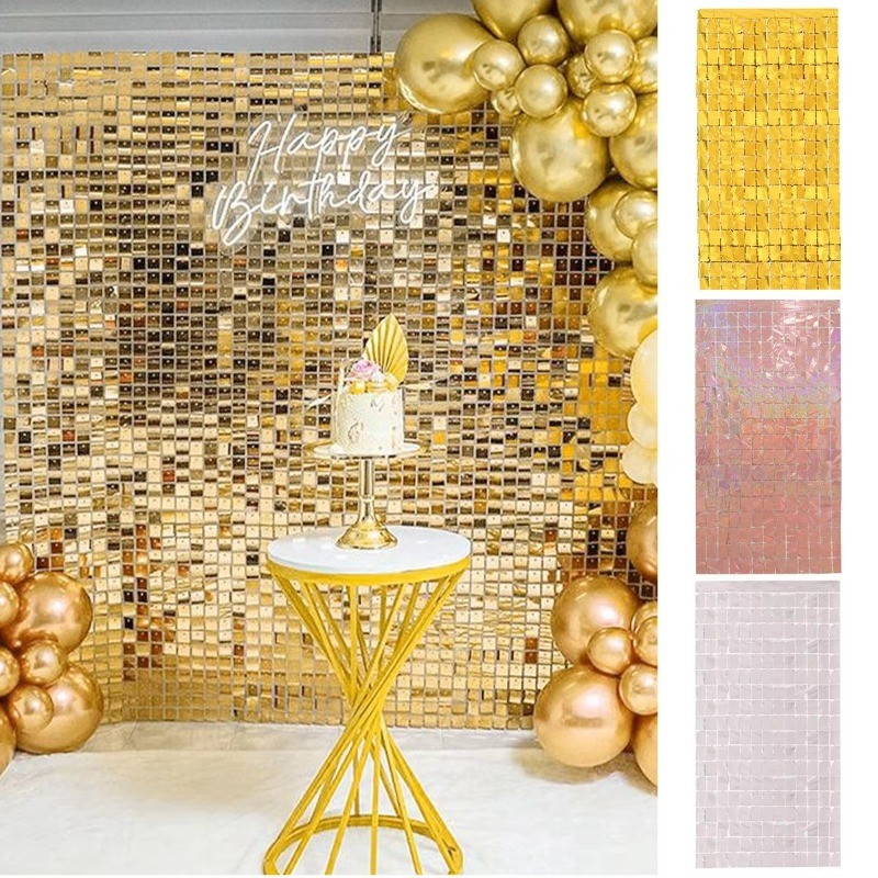 2M Birthday Party Decoration Backdrop Curtain Sequin Wedding Decor ...