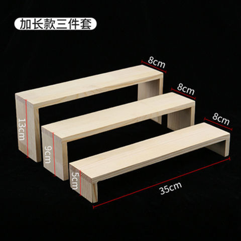 Jewelry Display Stand Acrylic Wooden Stepped Display Stand Acrylic ...
