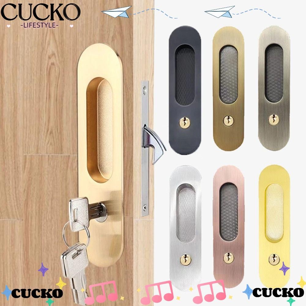 CUCKO Sliding Door Lock, Zinc Alloy Hidde Door Pull Lock, Furniture ...