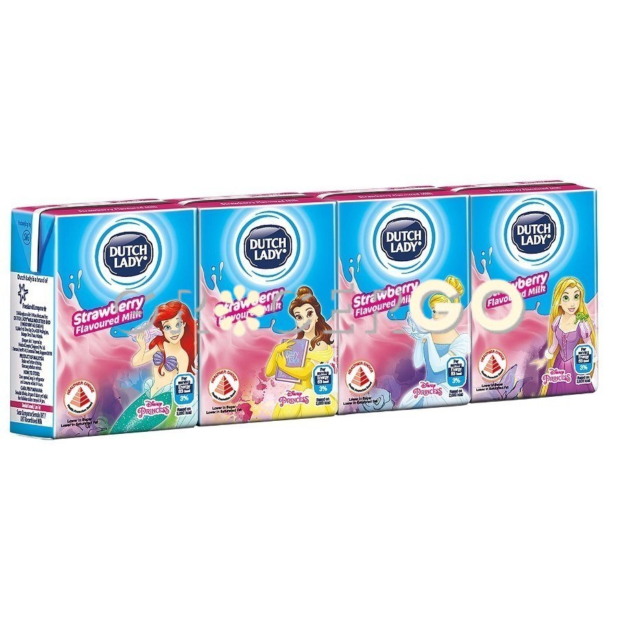 Dutch Lady Disney Princess Strawberry UHT Flavoured Milk (4 x 125ml ...