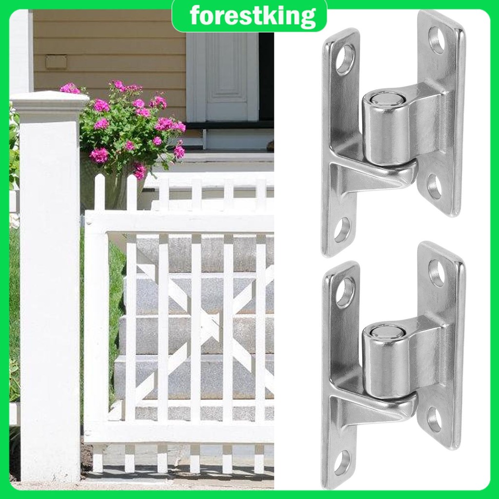 2 Pack Gate Hinge Set 304 Stainless Steel Farm Gate Hinge Wall Mounted ...