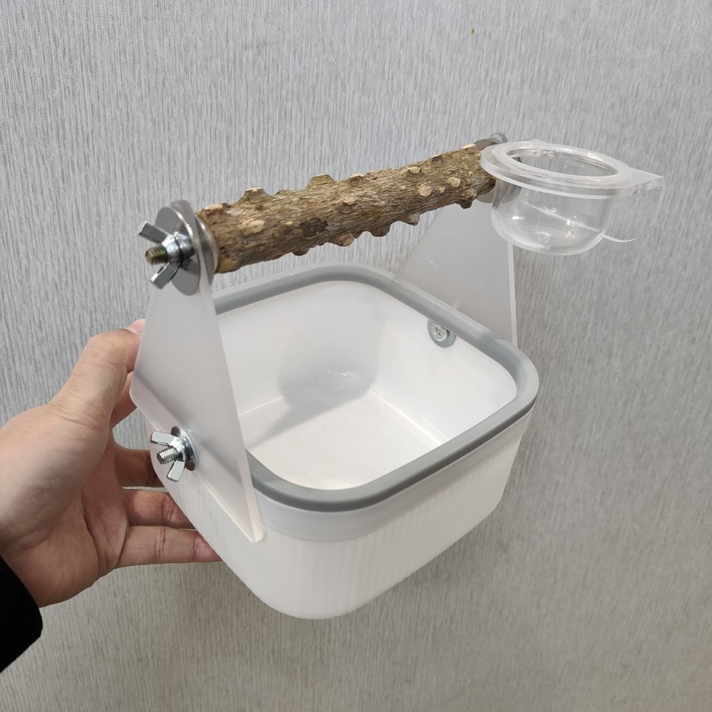 Parrot Fixed Pooping Trash Can Stand Platform Lovebird Cockatiel Sun ...