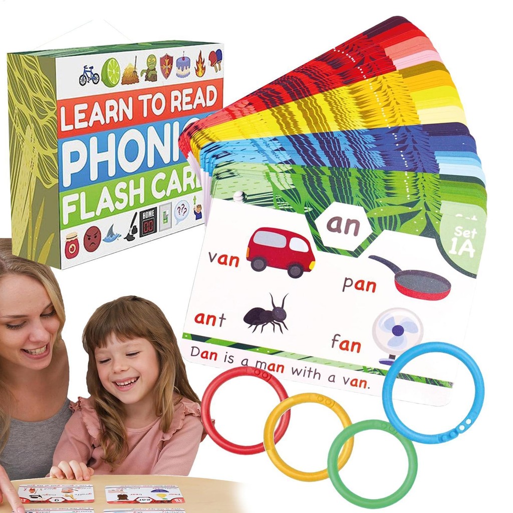 Phonics Flash Cards CVC Word Games With Vowels Short And Long Vowel ...